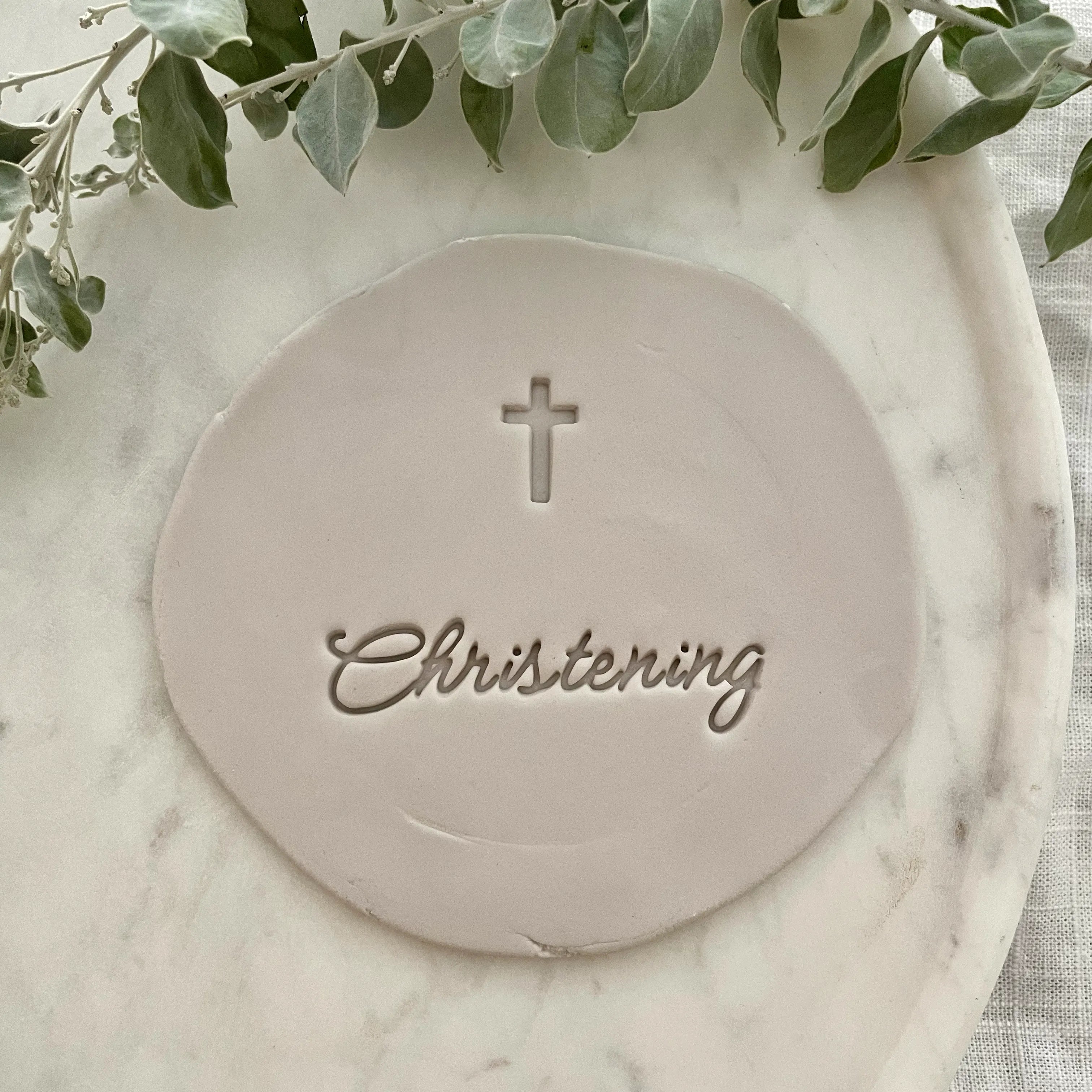 Christening - name blank Fondant Embosser – Sweet Shapes