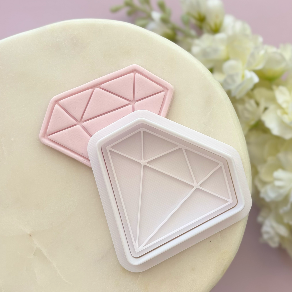 Diamond Cookie Cutter & Fondant Embosser – Sweet Shapes
